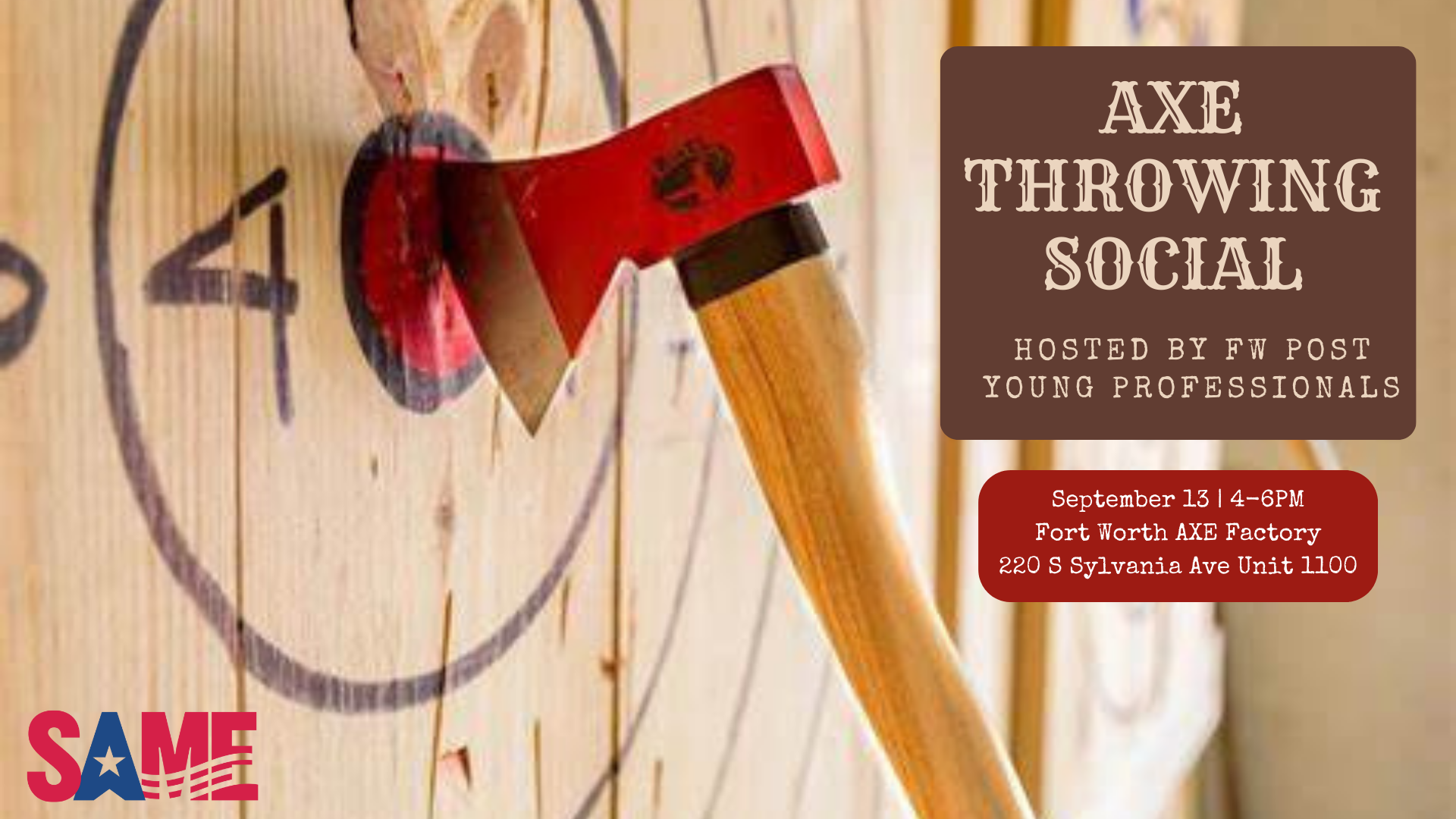 Get ready for our Axe Throwing Social (September 13)- Register today ...