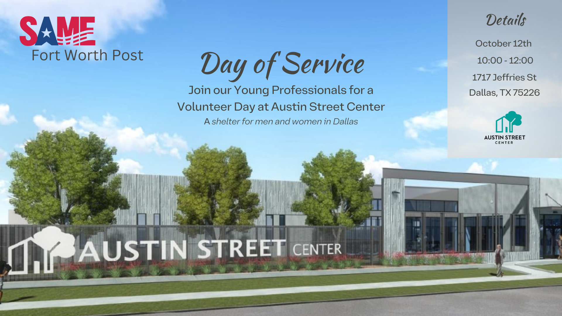 FW Post Young Professionals invite you to join us for a Day of Service ...